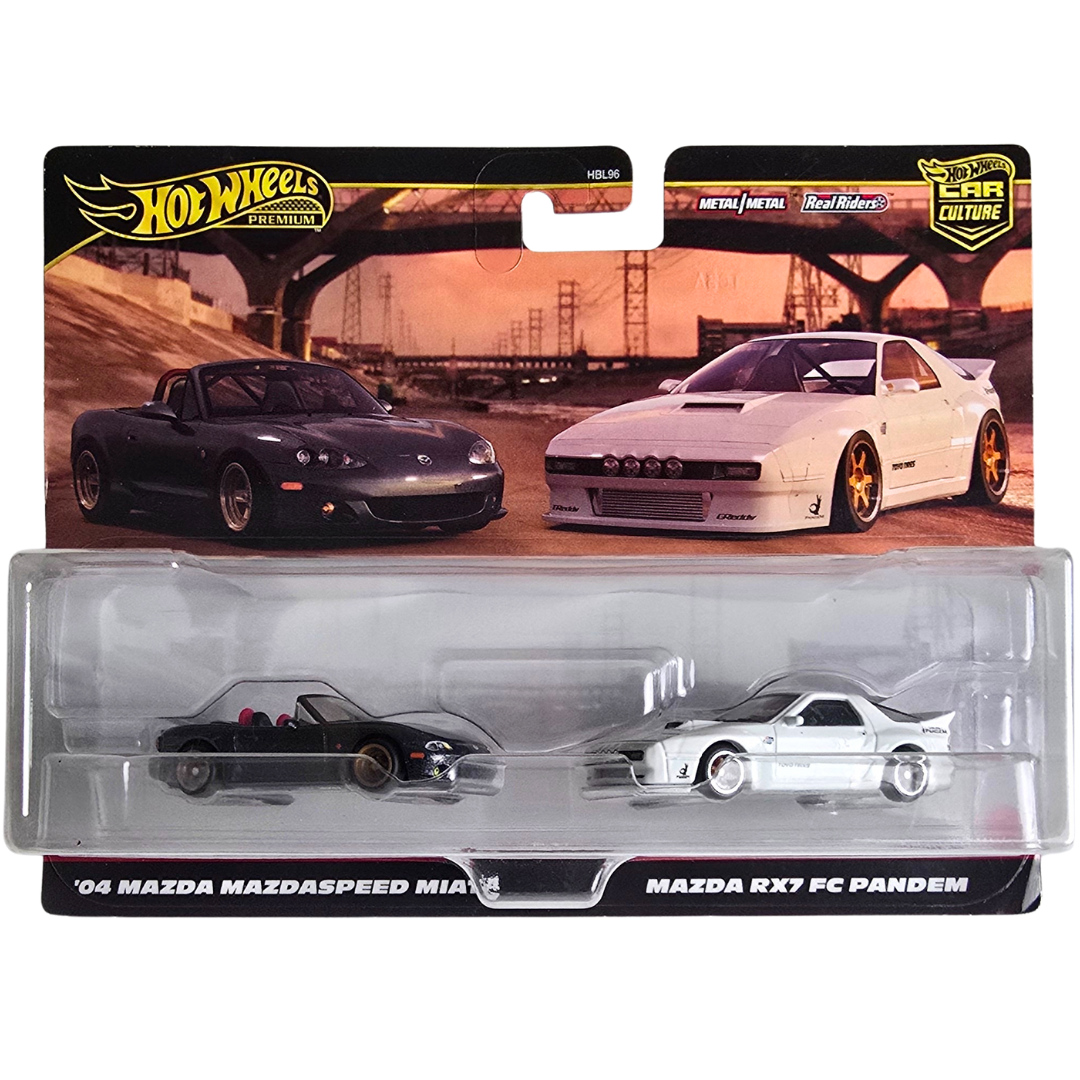 Hot Wheels Premium Duo Pack - '04 MazdaSpeed Miata - Mazda RX7 FC Pand ...