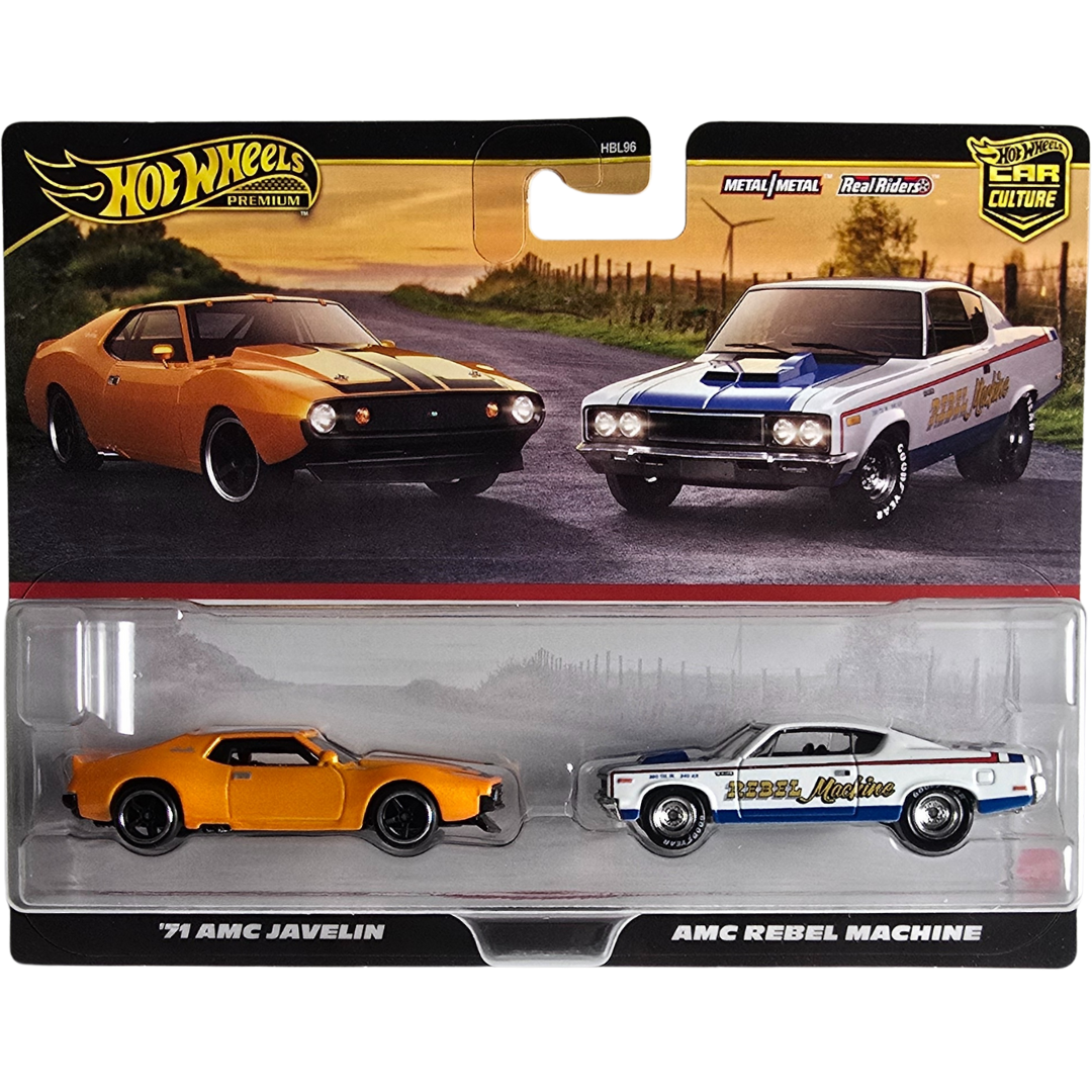 Hot Wheels Premium Duo Pack - '71 AMC Javelin - AMC Rebel Machine ...
