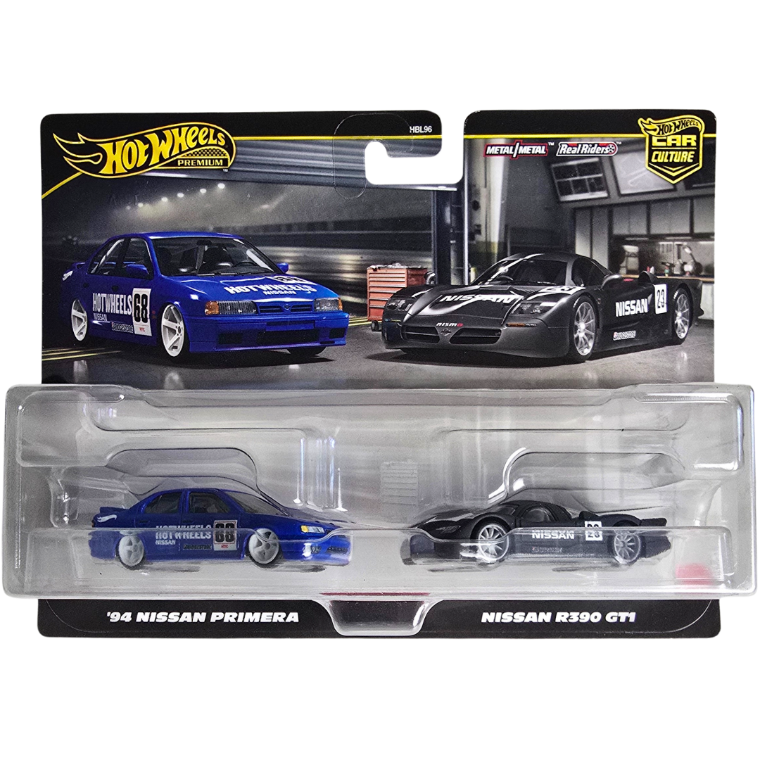 Hot Wheels Premium Duo Pack - '94 Nissan Primera - Nissan R390 GT1 ...