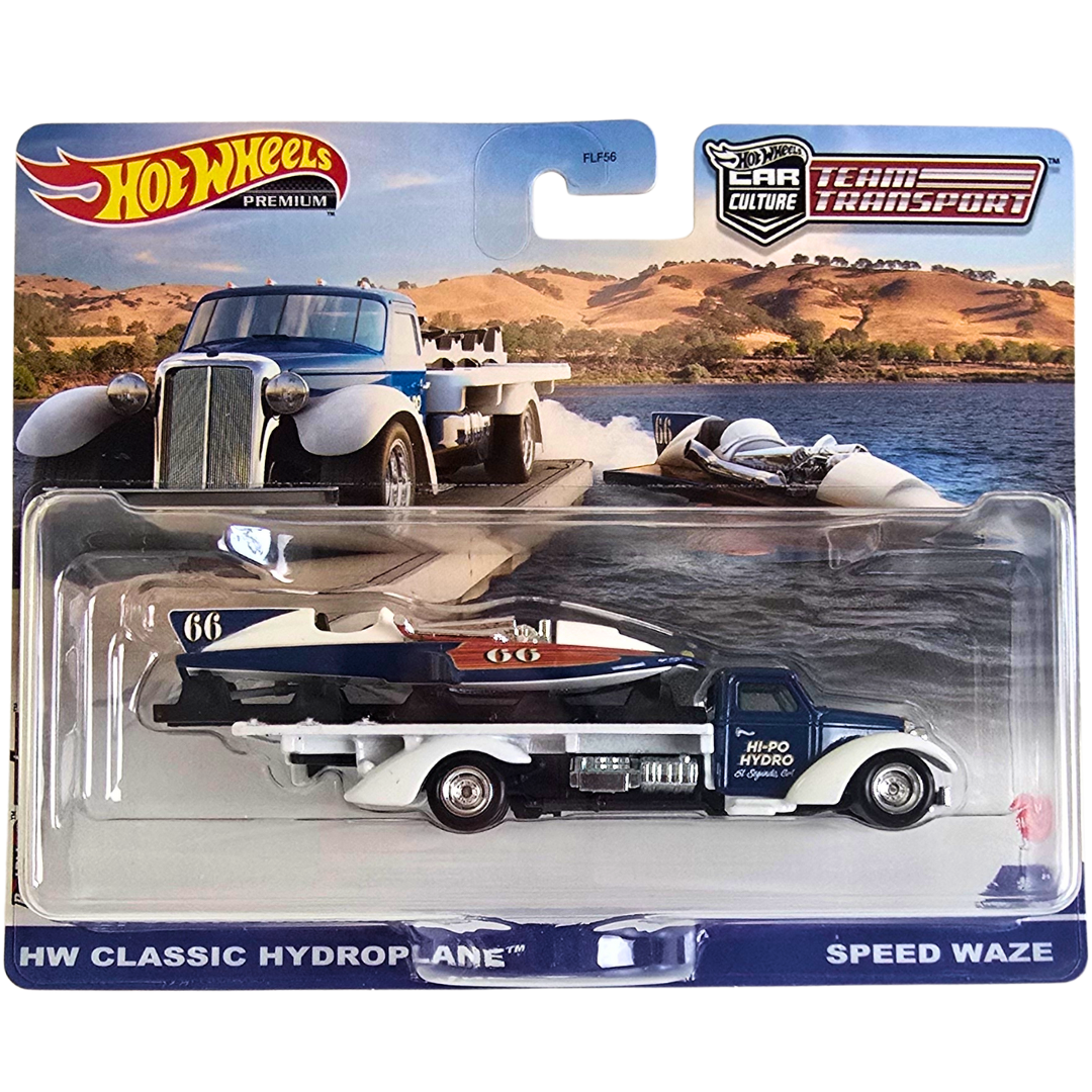 Hot Wheels Premium Team Transport #49 - HW Classic Hydroplane - Speed ...