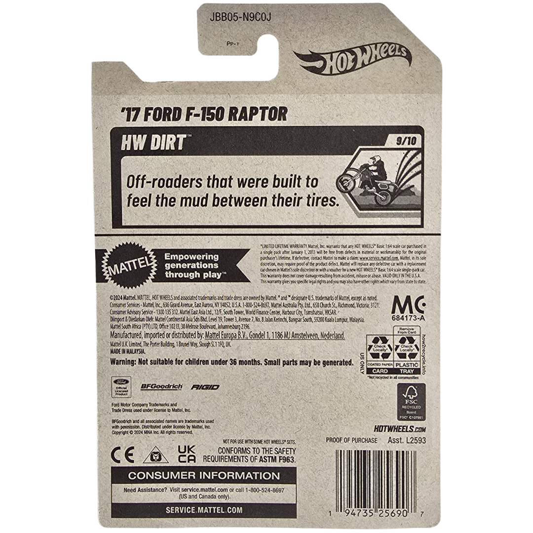 Hot Wheels - '17 Ford F-150 Raptor – Speed Castings Collector Shop