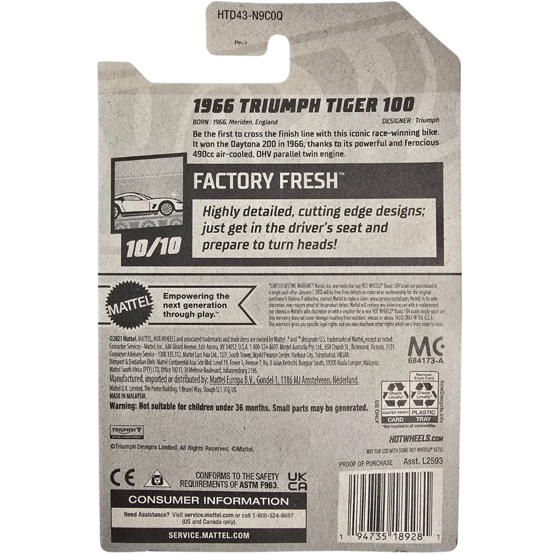 Hot Wheels - 1966 Triumph Tiger 100 – Speed Castings Collector Shop