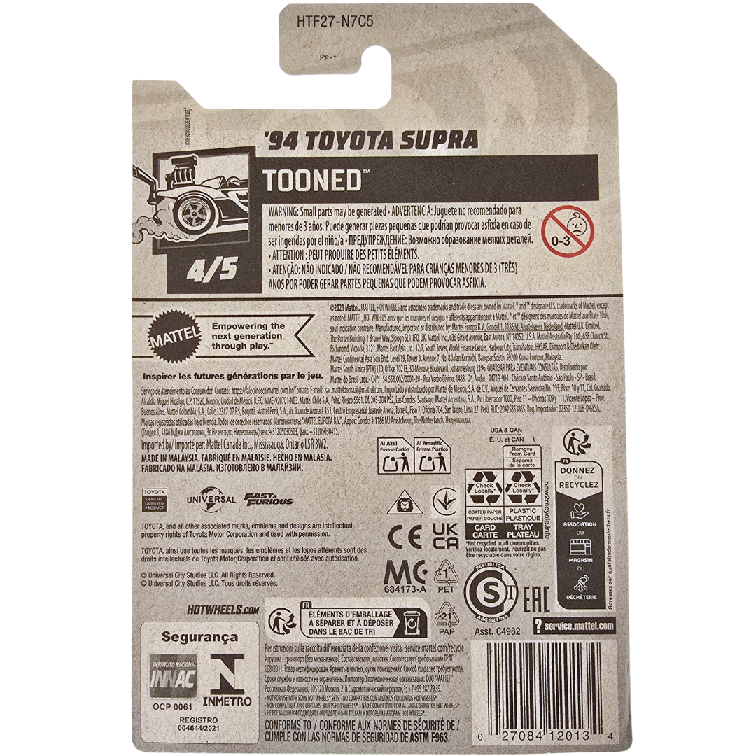 Hot Wheels (Fast & Furious) - '94 Toyota Supra (Tooned) – Speed ...