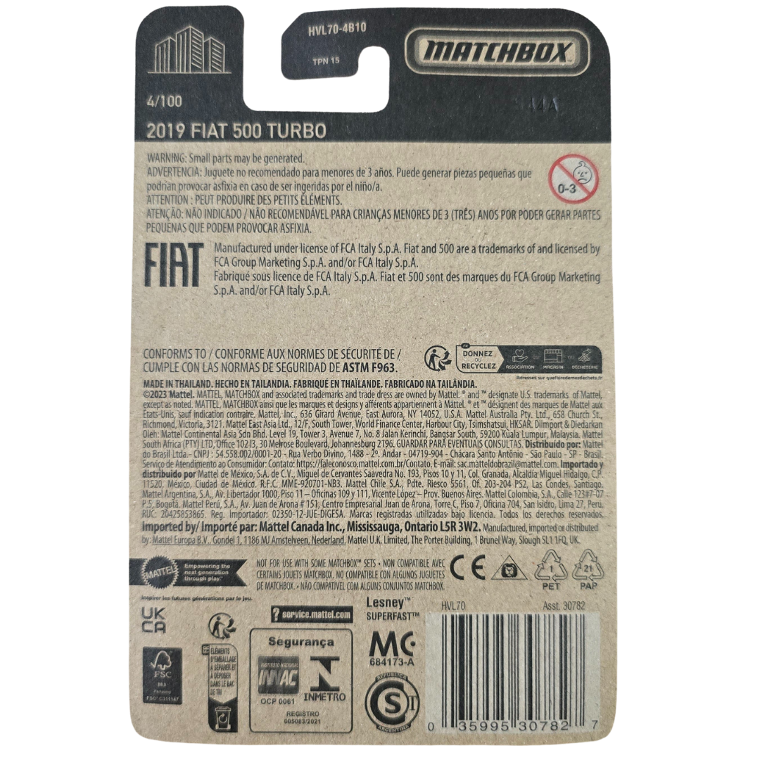 Matchbox - 2019 Fiat 500 Turbo – Speed Castings Collector Shop